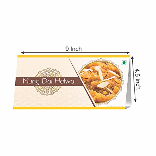 Buy Anne Print Solutions® Moong Dal halwa Tent Cards Both Side Printing ...