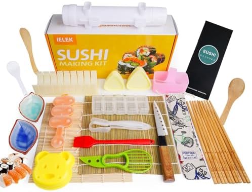 Sushi Making Kit, Upgrade Sushi Kit with Guide Includes Bazooka Roller ...