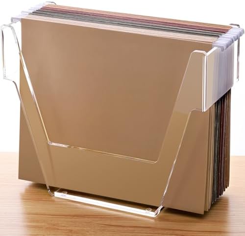 Amazon.com : SANRUI Clear Acrylic File Organizer - Hanging File Folder ...