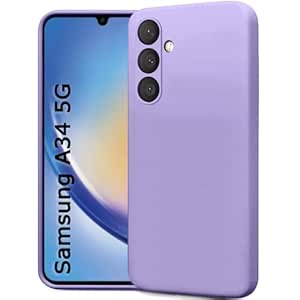 TheGiftKart Liquid Silicone Back Cover Case for Samsung Galaxy A34 5G| Soft Micro-Fibre Lining ...