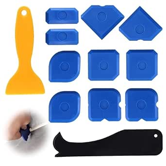 12 Pcs Silicone Seam Tool Kit, Reusable Caulking Smoothing Tool for ...