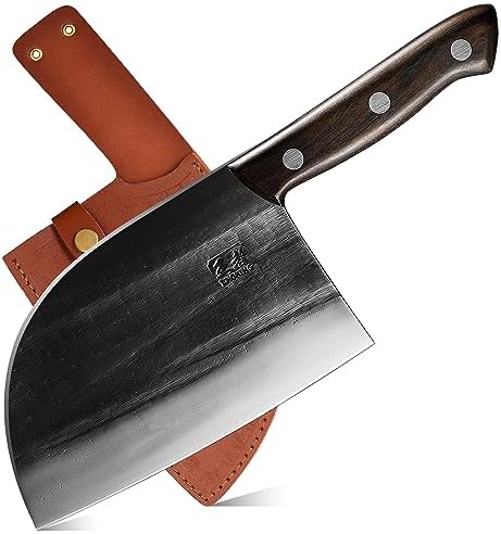 Amazon.com: ohmonlyhoo Meat Cleaver Knife,12.9" Butcher Knife for Meat ...