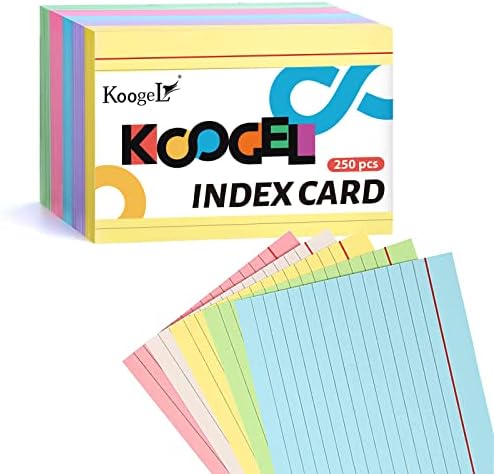 Flash Revision Record Index Cards - 300 Pieces Assorted 5 Colours 60 ...