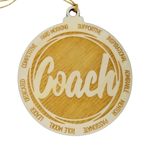 Amazon.com: Coach Christmas Ornament - Character Traits - Handmade Wood ...