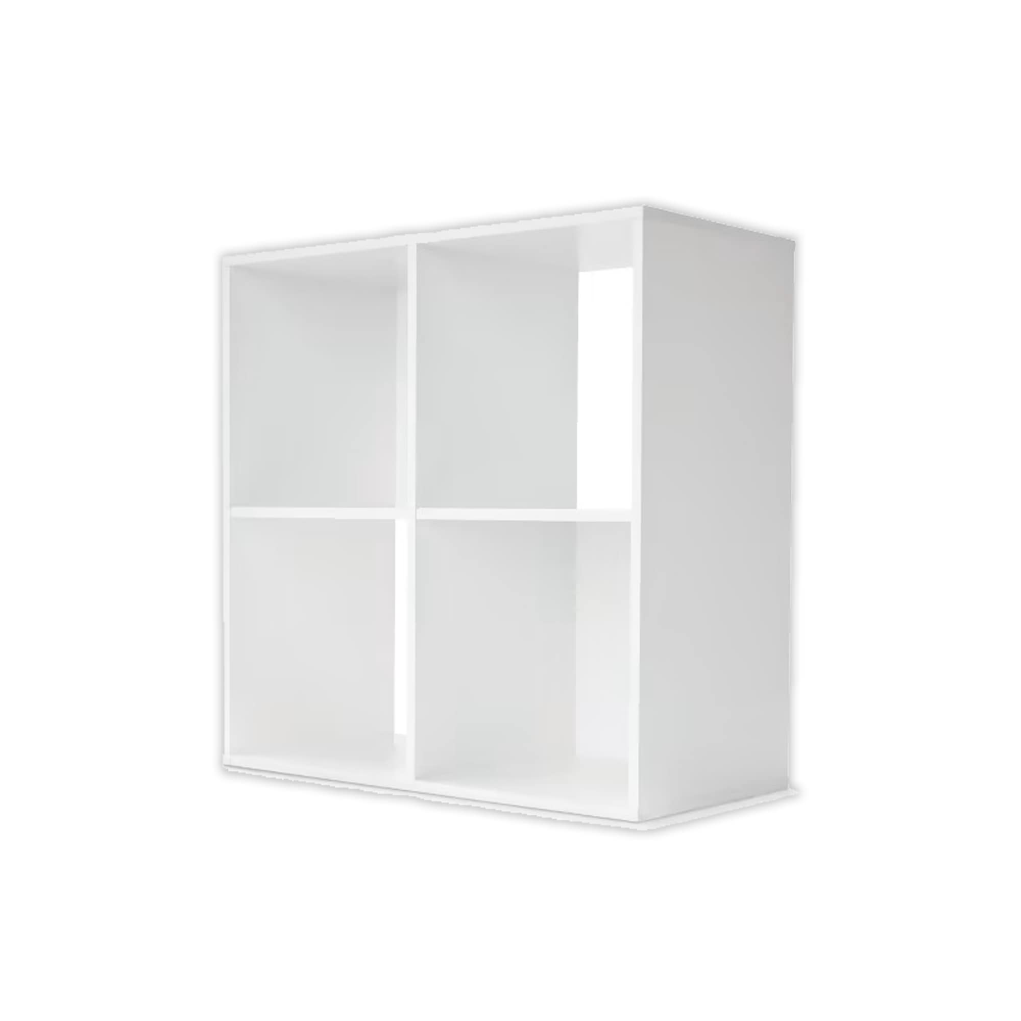 Anko 4 Cube Unit White | Contemporary Oak & Glossy Finish | 60cm (H) x ...