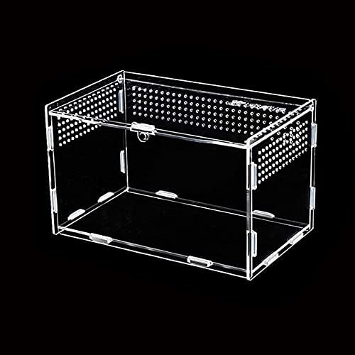 LSRVNM Acrylic Reptile Breeding Box, Transparent Insect Feeding Box ...
