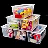 ABBAware 6 Pack Storage Boxes with Lids, Small Storage Box, Plastic ...