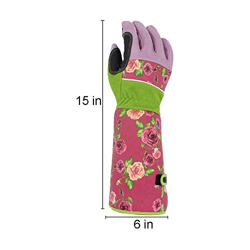 Moonvvin Professional Gardening Gloves Women, Long Rose Pruning Gloves ...