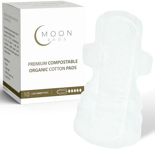 Amazon.com: MoonPads Long Night 10 Premium Organic Cotton Ultra Thin ...