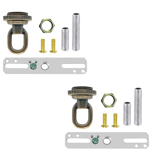 ECUDIS Light Fixture Cross Bar Kit, Lamp Screw Collar Canopy Hardware ...