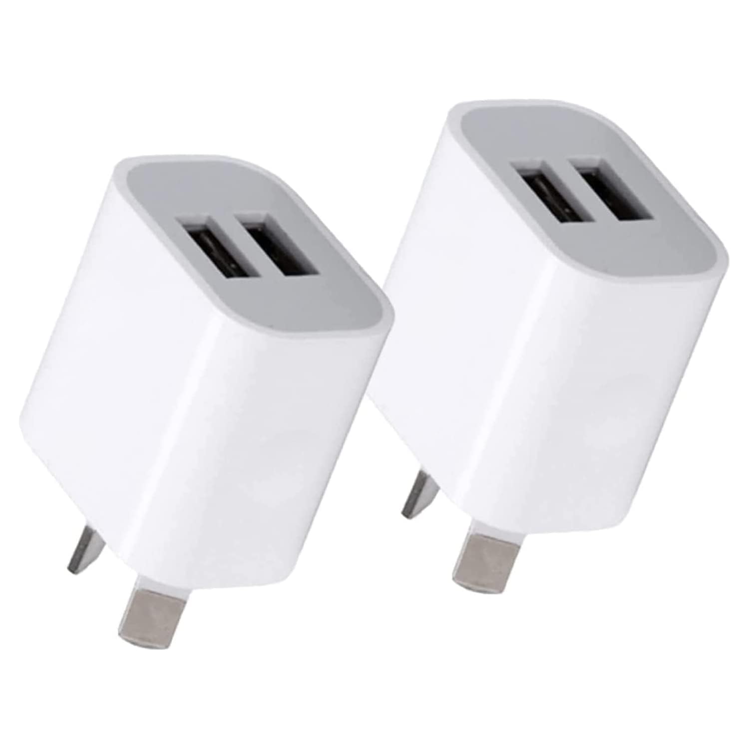 HEYMIX Dual USB Wall Charger, 2-Pack USB Power Adapter Plug, Double USB ...