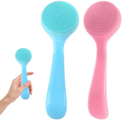 Amazon.com: COMNICO 2 Pack Facial Cleansing Brush Silicone Soft Manual ...