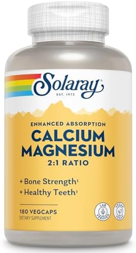 Amazon.com: SOLARAY Calcium Magnesium Supplement, Magnesium & Calcium ...