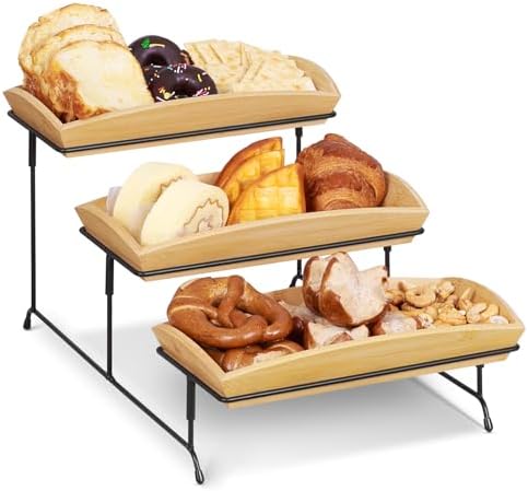 Amazon.com: ERYTLLY 3 Tier Serving Stand Collapsible Trays & Platters ...