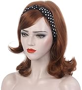Amazon.com: H&Bwig Brown Retro Wigs 60s Beehive Curl Hair Wig for Women ...