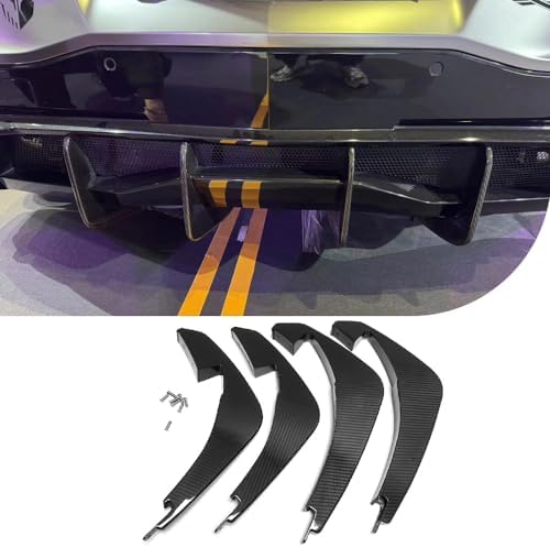 Amazon.com: Car Rear Bumper Splitter Fin Air Diffuser for C8 Corvette ...