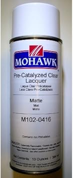 Mohawk Pre-Catalyzed Clear Lacquer, Matte Finish, M102-0416, 13 oz ...