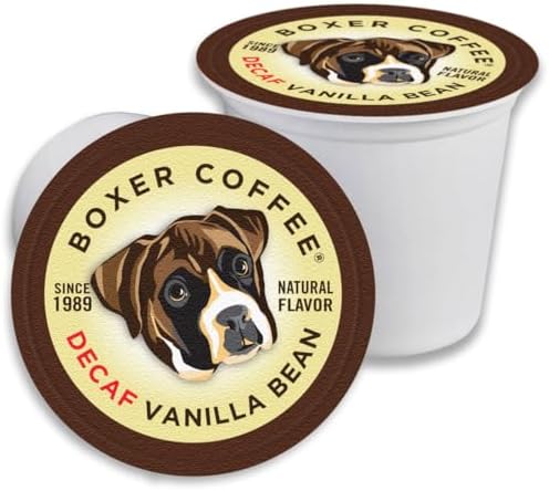 Amazon.com: Boxer Coffee 52ct Decaf Vanilla Bean – Naturally Flavored ...