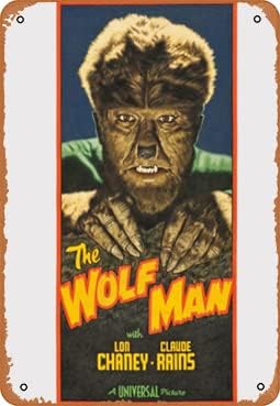 Amazon.com: Vintage Tin Sign Classic Horror Movie Wolfman Poster Movie ...
