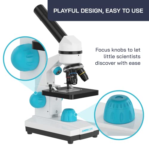 Omano Juniorscope Microscope for Kids – Microscope Kit for Kids 8+ for ...
