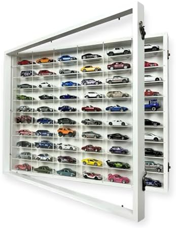 Amazon.com: Wooden Wall Mount Display Case for Hot Wheels, with Dust ...