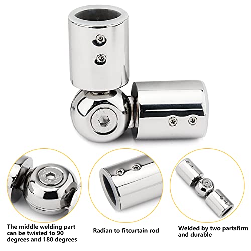 Snapklik.com : Nihao Heavy Duty Hinged Elbow Connector Curtain Rod ...