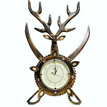 Buy Ahan Watch Dear Sword Shaped Wooden Wall Clock for Home Vintage ...