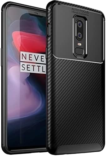 TheGiftKart Rugged Carbon Fibre Back Cover Case for OnePlus 6 | Shockproof & Protective ...