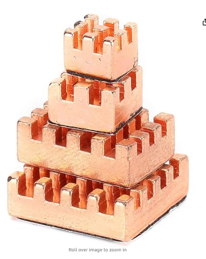 GeeekPi 18PCS Pure Copper Heatsinks for Raspberry Pi 5/ Pi 4B, CPU ...