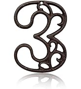 Amazon.com: 3 Inch Wrought Iron House Number, Matching Screws Included ...