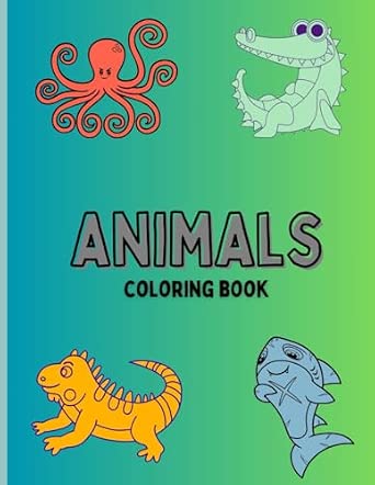 Land and Sea Animals Colouring Book for Kids: Kids Colouring Book 25 ...