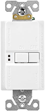 Eaton GFCI Self-Test 20A -125V Blank Face Receptacle with Standard Size ...