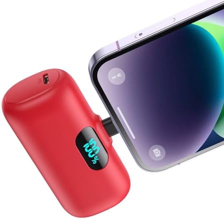 Amazon.com: Small Portable Charger for iPhone, Upgraded 5000mAh PD Fast ...