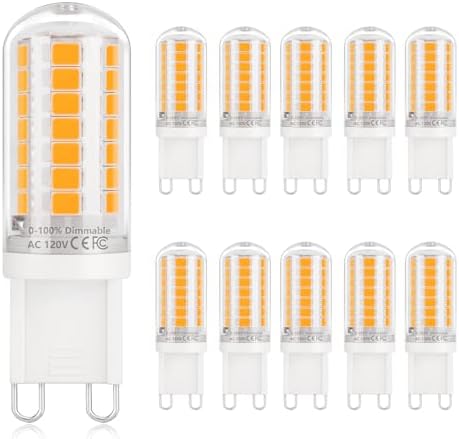 G9 LED Light Bulb 4W (40W Halogen Bulbs Equivalent) 400LM Warm White ...