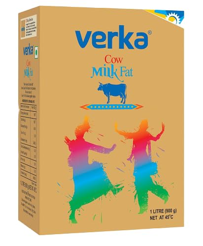 Verka Cow Milk Fat, 1 Litre (900g), Pure Dairy Ghee : Amazon.in ...