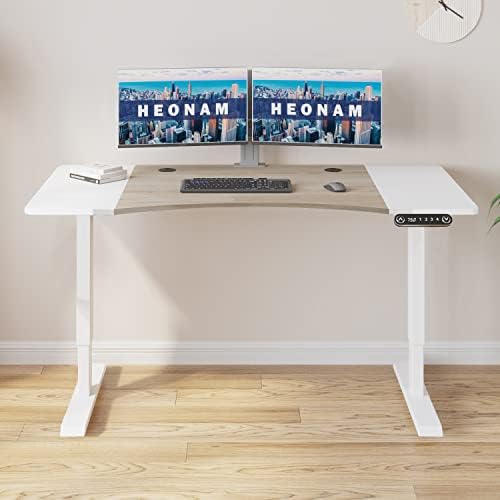 Amazon.com: HEONAM 63 x 30 Inches Dual Motor Electric Standing Desk ...