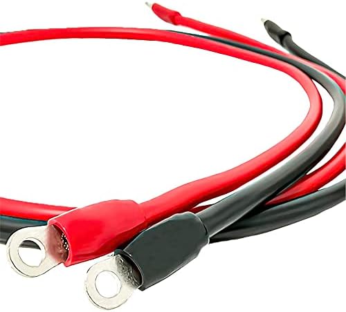 Amazon.co.jp: バッテリー増設用並列ケーブル KIV線 60SQ 赤黒セット各0.3m R60-10 600Vケーブル 両端丸形圧着端子 5mm 6mm 8mm 10mm 12mm ...