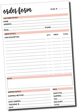 Amazon.com : 2-Part Carbonless Order Form Pad, 50 Sets (5.5" x 8.5 ...