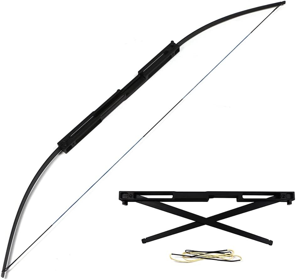 Huntingdoor 59 inch Archery Folding Longbow Alloy Tactical Survival Bow ...