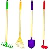 Amazon.com: JustForKids Kids Garden Tool Set Toy, Rake, Spade, Hoe and ...