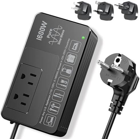Amazon.com: 220V to 110V Voltage Converter US to Europe, Universal ...