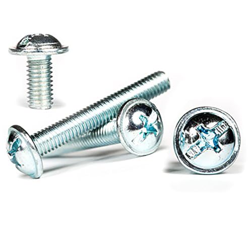 M8 (8mm x 25mm) Flanged Zinc Machine Button Head Screws Phillips Combi ...