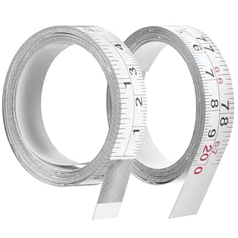 Piriuuo 2 Pcs 1/2-Inch Self-Adhesive Measuring Tape, 78 Inch Imperial ...
