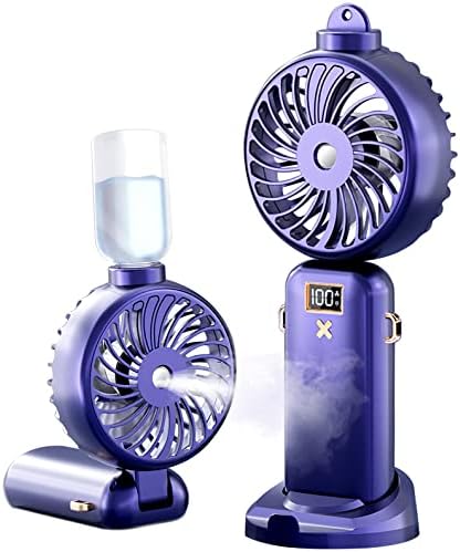 JIZZU Portable Handheld Fan with Water Mist Spray - 4000mAh ...