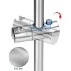 QWORK® 26 Inch Adjustable Shower Riser Rail with Sliding Shower Head ...