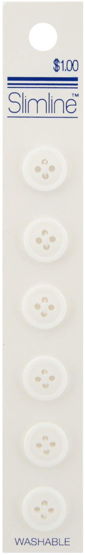 Amazon.com: BERWICK OFFRAY Buttons Slimline, White 4-Hole 1/2" 6/Pkg