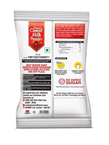 Amul Camel Milk Powder : Pack of 10 Sachets 25gm Each - Price History