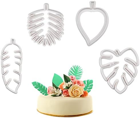 5 Pcs Leaf Cookie Cutters Tropical Leaf Cutters for Cake Decorating ...