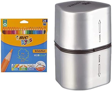 BIC Kids Buntstifte ECOlutions Evolution, zum Malen in 24 Farben, im ...