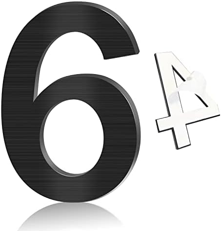 Amazon.com: Stainless Steel House Number,5 Inch Self-adhesive House Numbers,Brushed Metal Modern ...